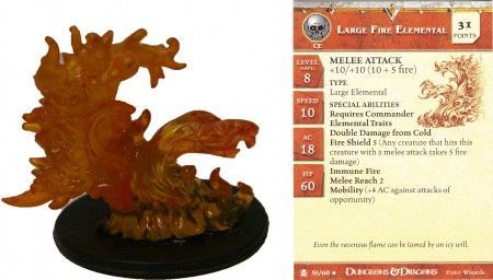 Large Fire Elemental #51 Desert of Desolation D&D Miniatures – Magic ...